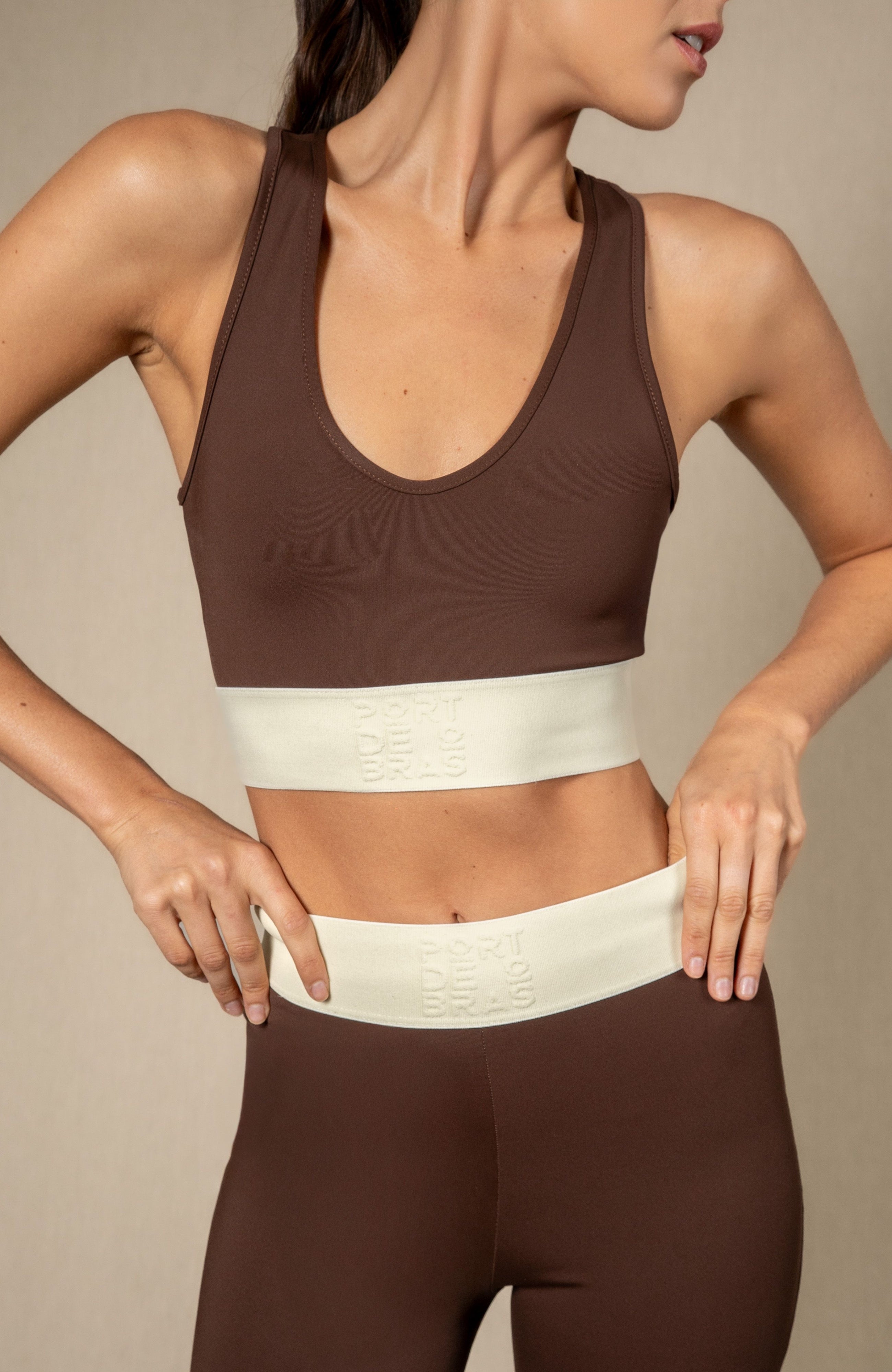 Aime Sports Bra Dark Chocolate (Chantilly Band) – Port de Bras